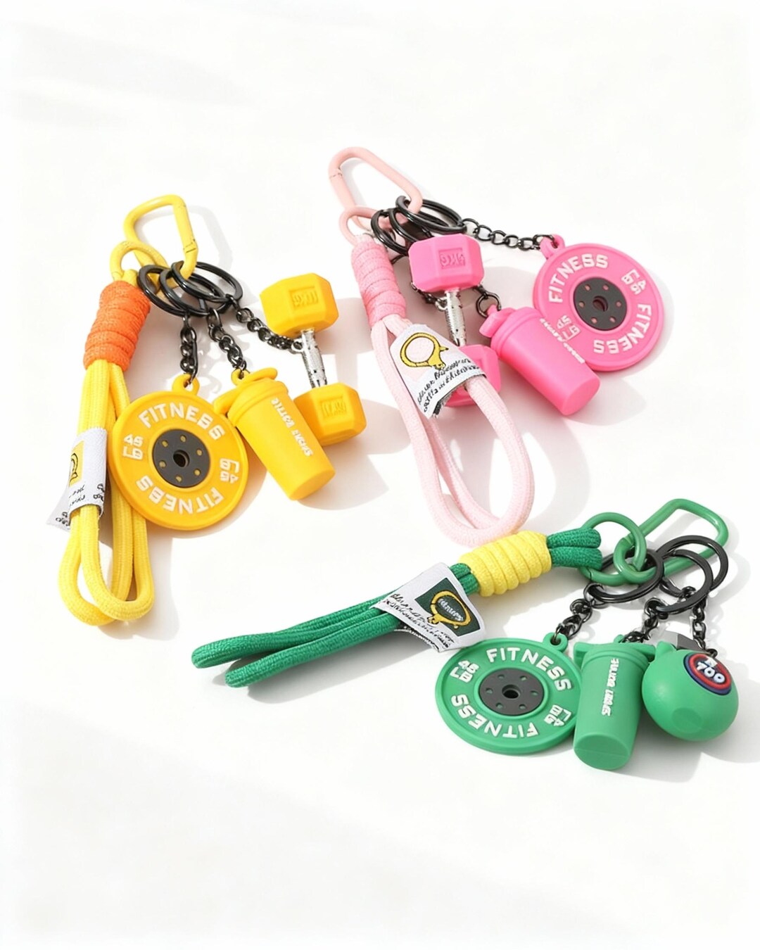 Workout Keychain, Mini Dumbbell Fitness Charm, Gym Accessory Gift for ...