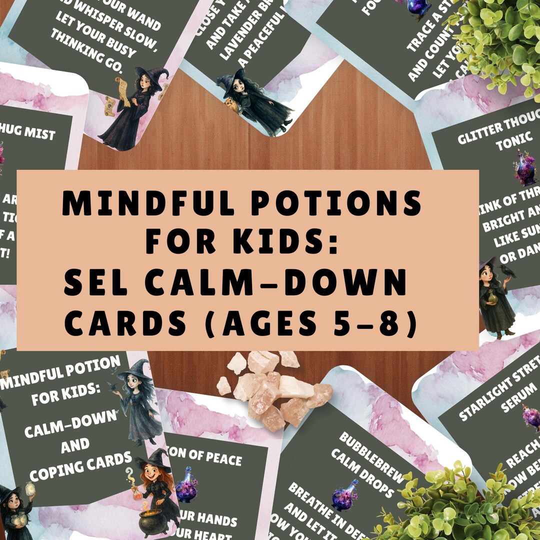 Mindful Potion Calm Down Cards for Kids, Witch Theme (printable) - Etsy