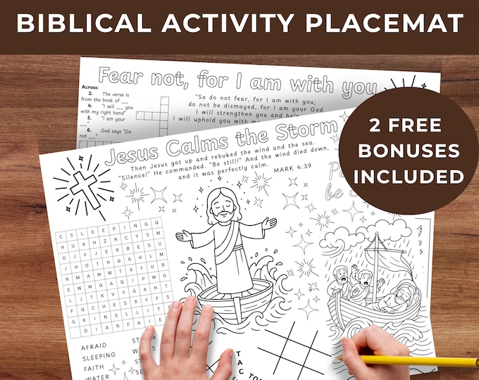 Jesus Calm the Storm Bible Story for Sunday School Lesson Plan ...