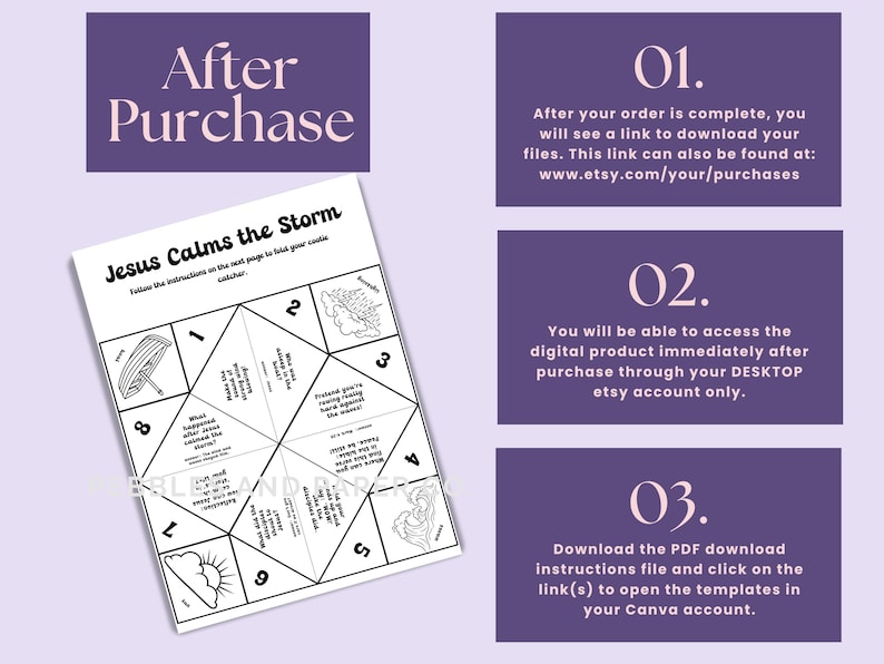 Bible Verse Cootie Catcher, Jesus Calms the Storm Fortune Teller ...