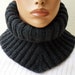 Turtleneck Dickey Gray Infinity Neck Warmer Alpaca Wool Scarf for Men ...