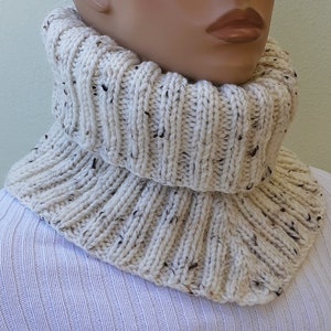 Turtleneck Dickey Gray Infinity Neck Warmer Alpaca Wool Scarf for Men ...