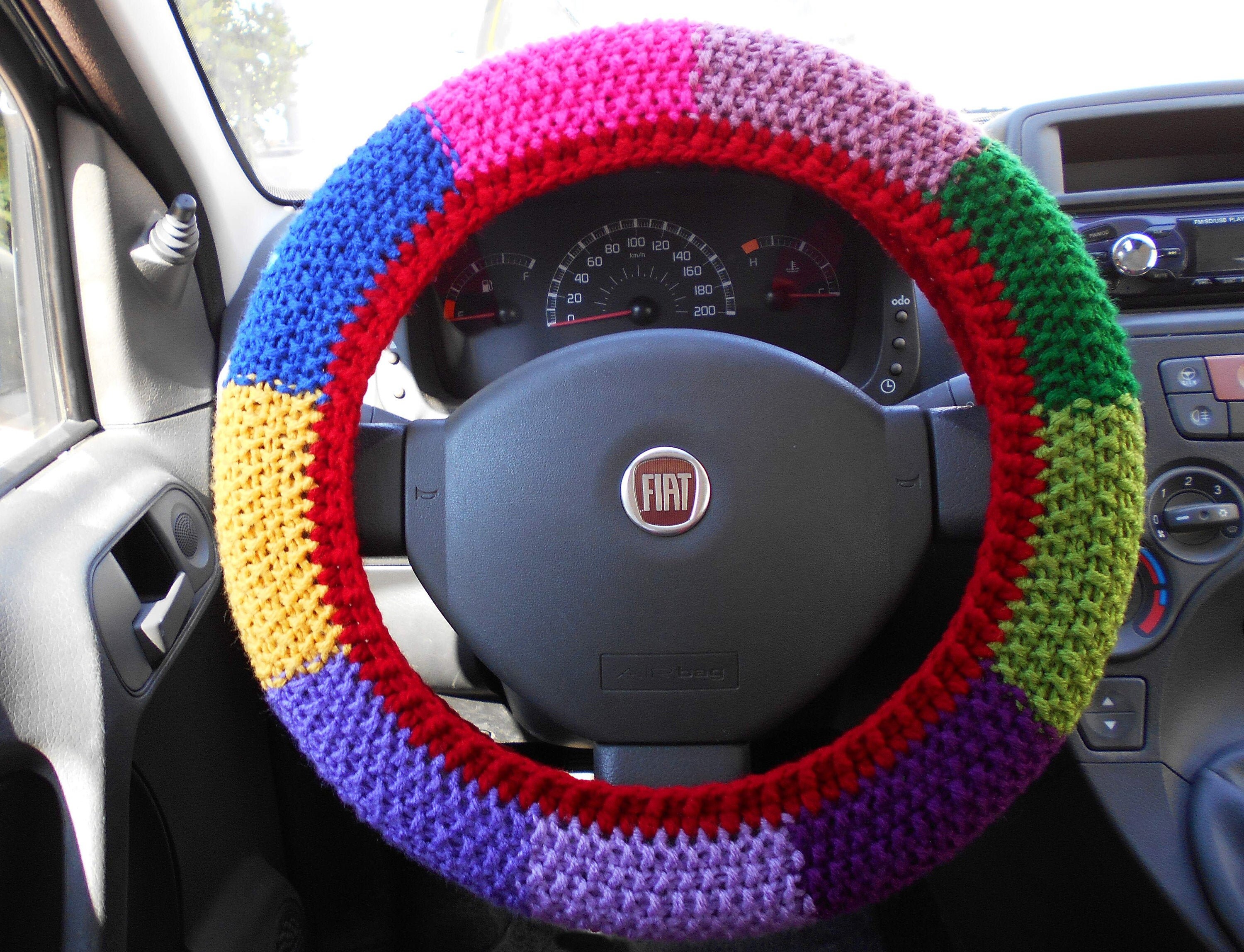 Steering wheel cover Aesthetic car accessories Preppy crochet | Etsy