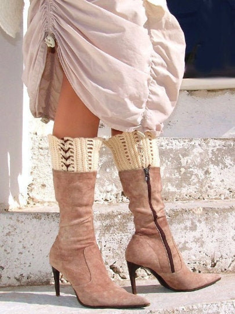 Shoe Cover Boot Socks Gray Boot Covers Crochet Boot Cuffs | Etsy