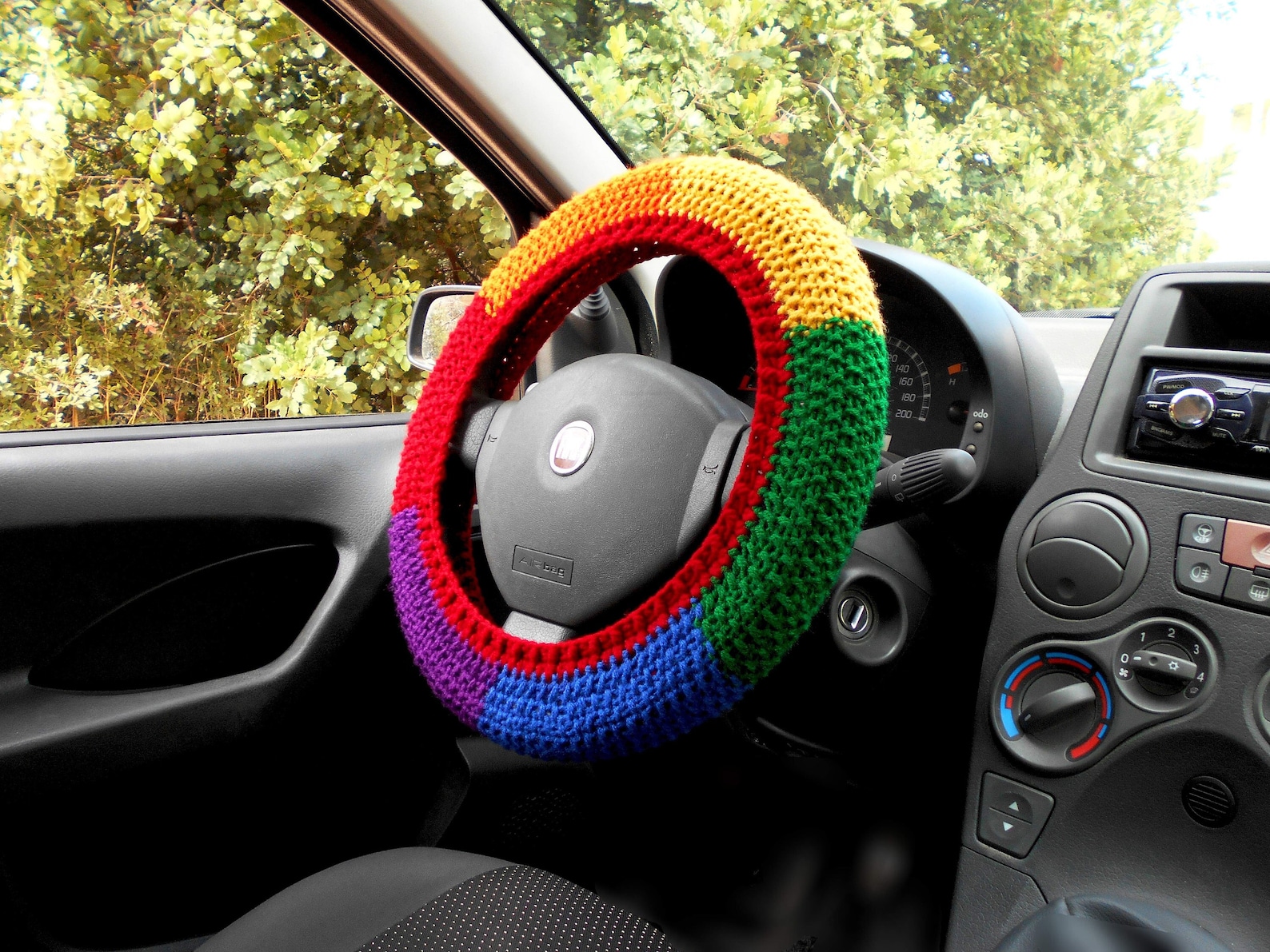 Steering Wheel Cover Cute Car Accessories Rainbow Car Decor Boho Car ...