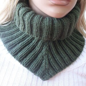 Infinity Neck Warmer Womens Neck Gaiter Knit Dickie Collar Crochet Wool ...