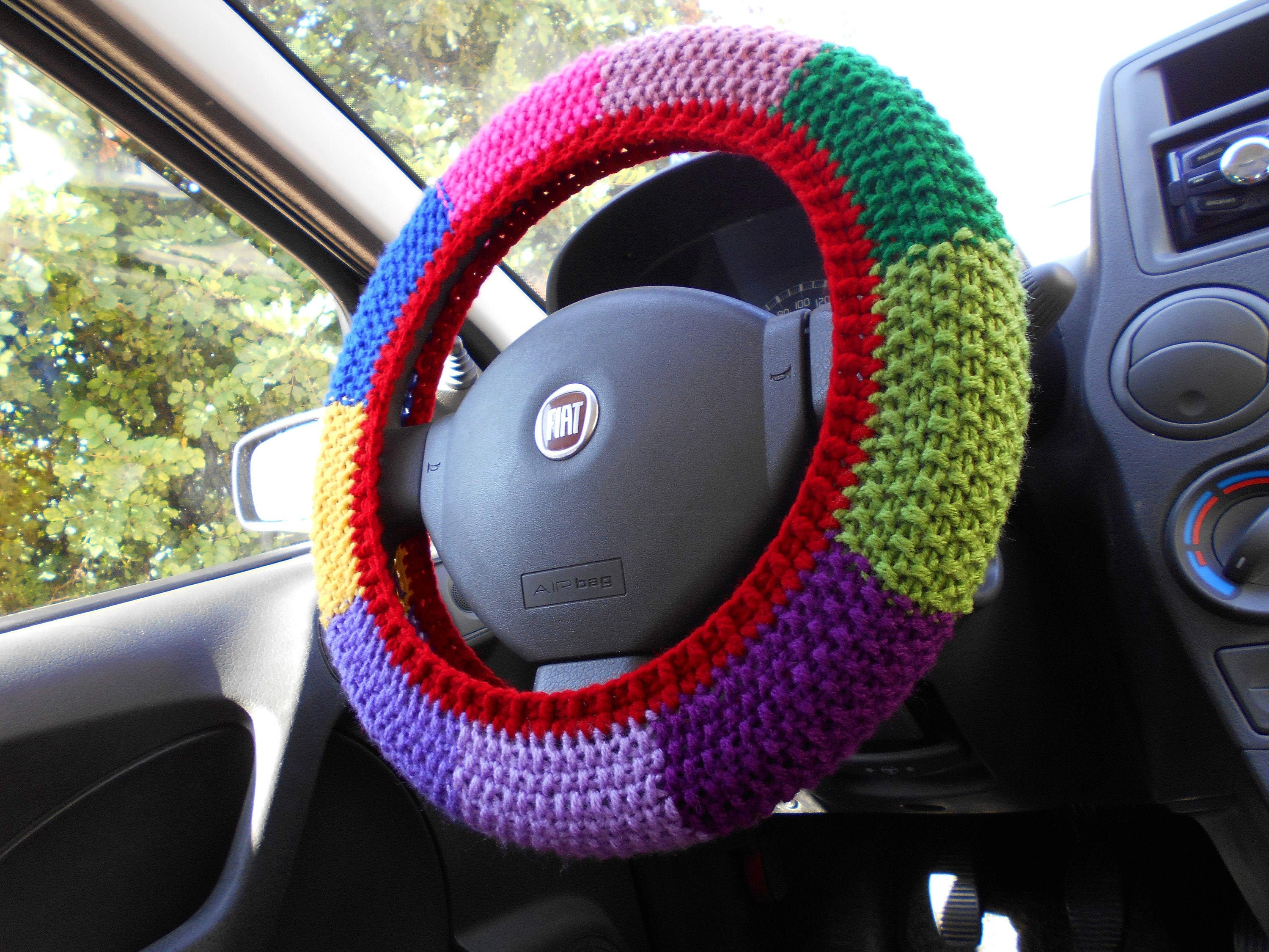 Steering wheel cover Aesthetic car accessories Preppy crochet | Etsy