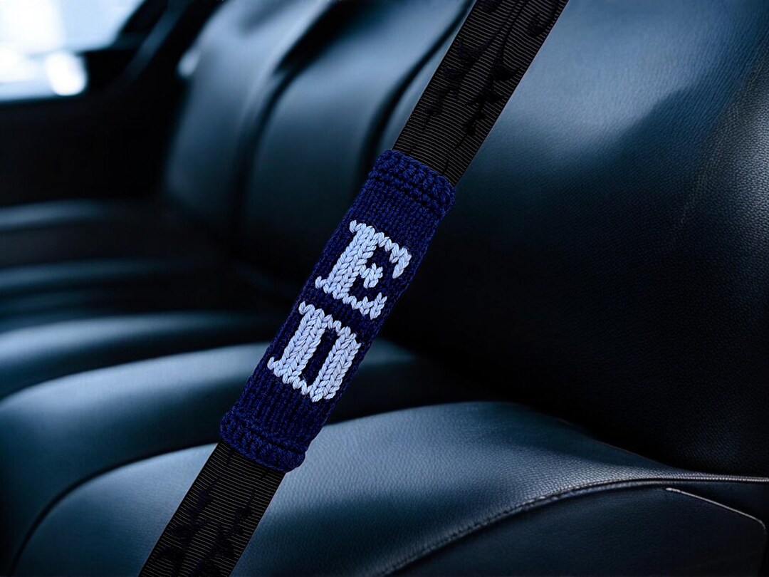 Personalized Seat Belt Cover Two Initial Monogram Custom Embroiderered ...