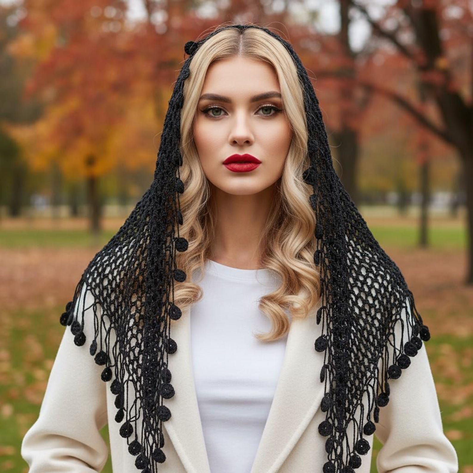 Cretan Head Scarf Tranditional Sariki Black Lace Headband Greek Gifts ...