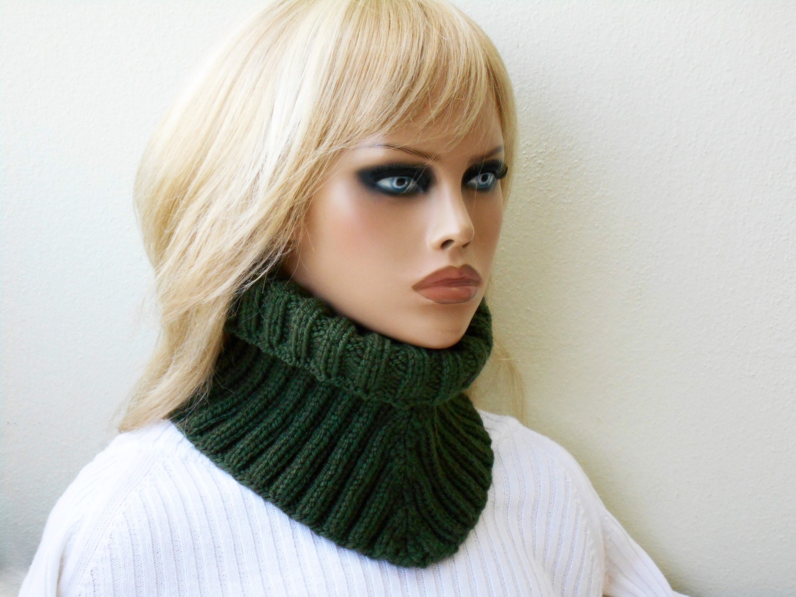 Turtleneck Dickey Gray Infinity Neck Warmer Alpaca Wool Scarf - Etsy Canada