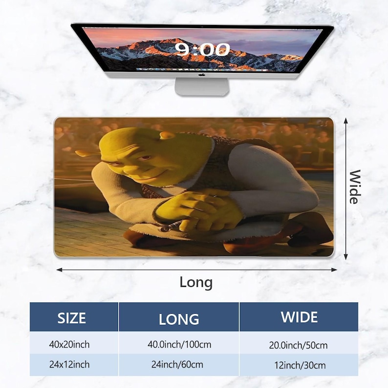 Shrek Meme Playmat | Funny Ogre Gaming Desk Mat (24" X 12")(40"x20") - Etsy