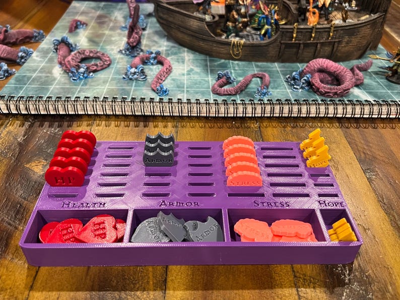 Daggerheart Player Tokens With Holder: Track Armor, HP, Stress, Hope ...