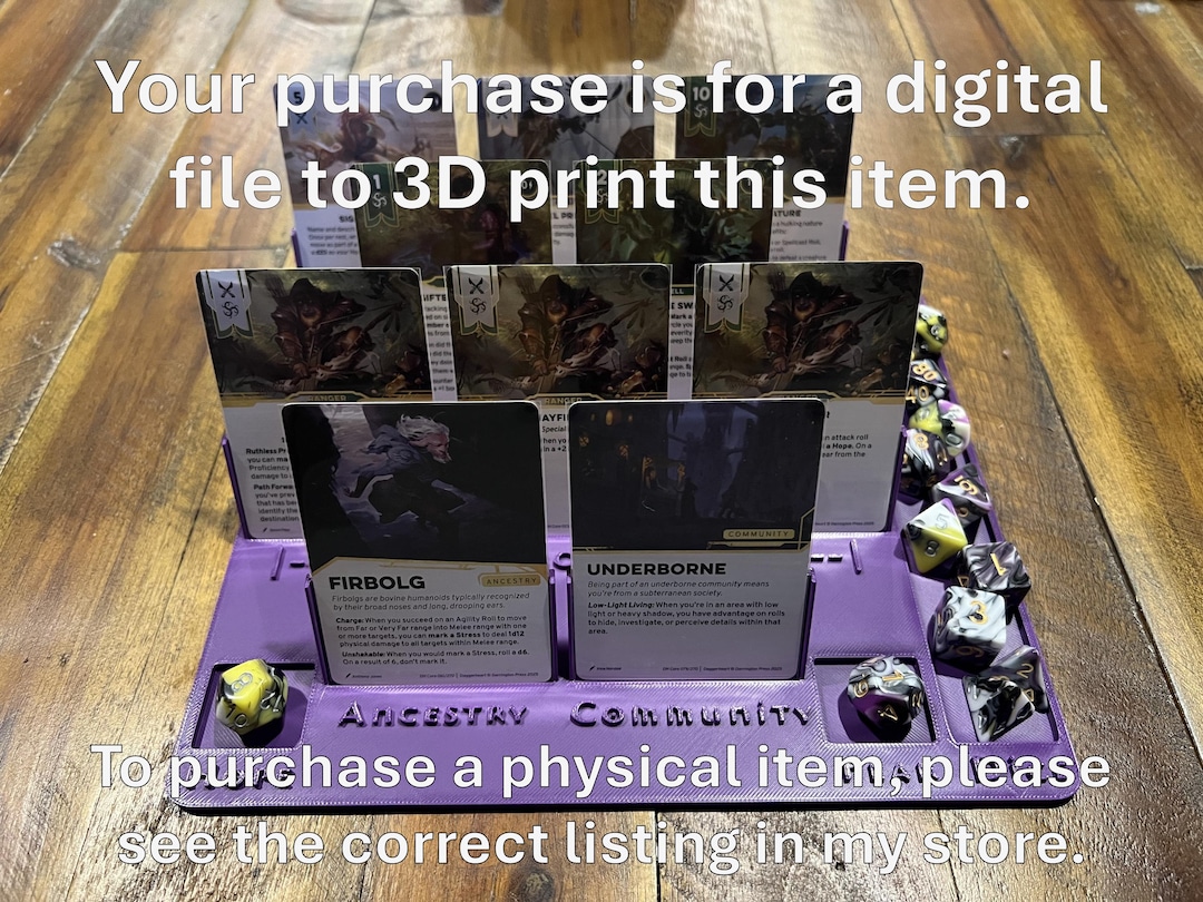 Printable Player Dashboard STL – Compatible With Daggerheart™ | Digital ...