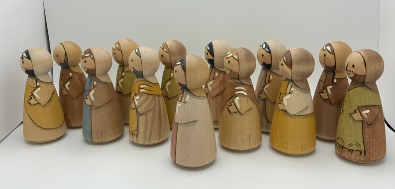 Cenacle / Last Supper Figures Jesus and 12 Disciples FINISHED/COLORS ...