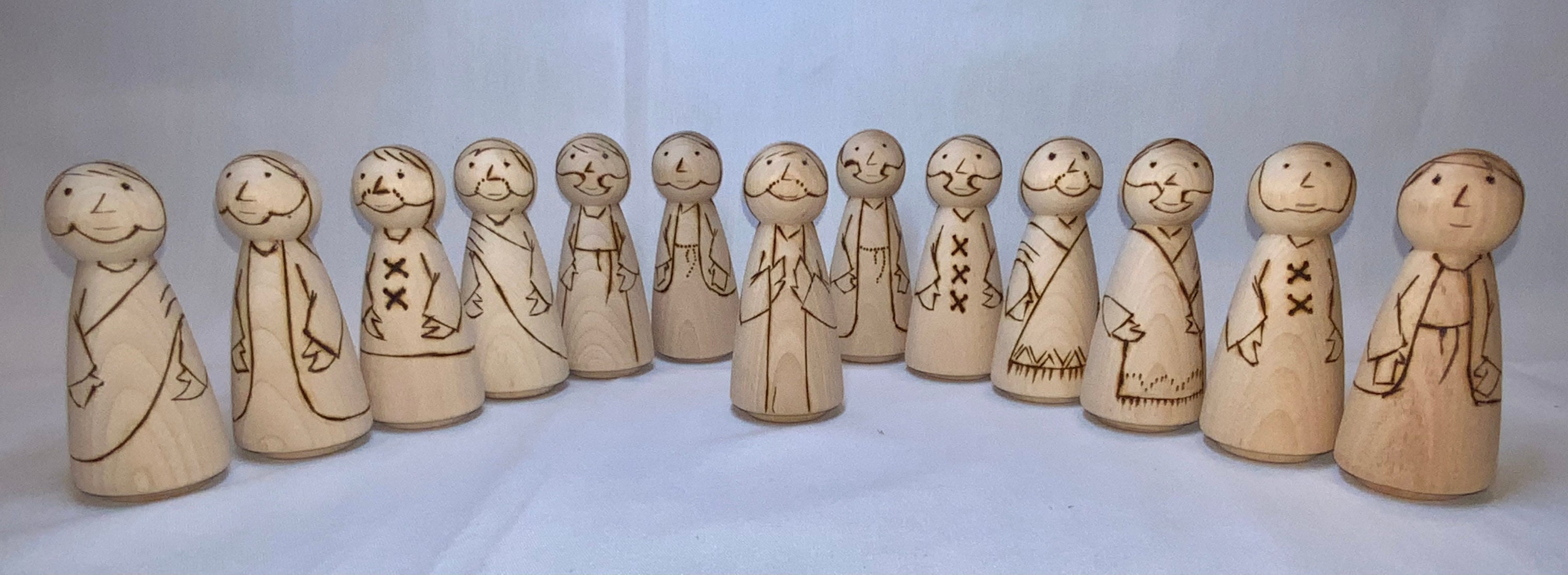 Cenacle / Last Supper Figures Jesus and 12 Disciples UNFINISHED - Etsy