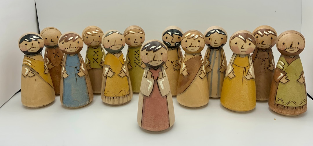 Cenacle / Last Supper Figures Jesus and 12 Disciples FINISHED/COLORS ...