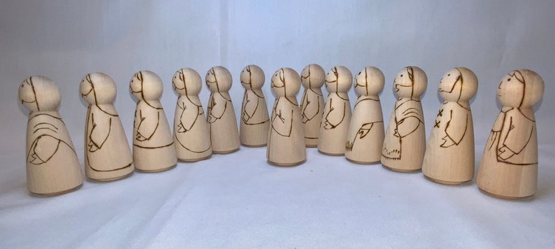 Cenacle / Last Supper Figures Jesus and 12 Disciples UNFINISHED - Etsy
