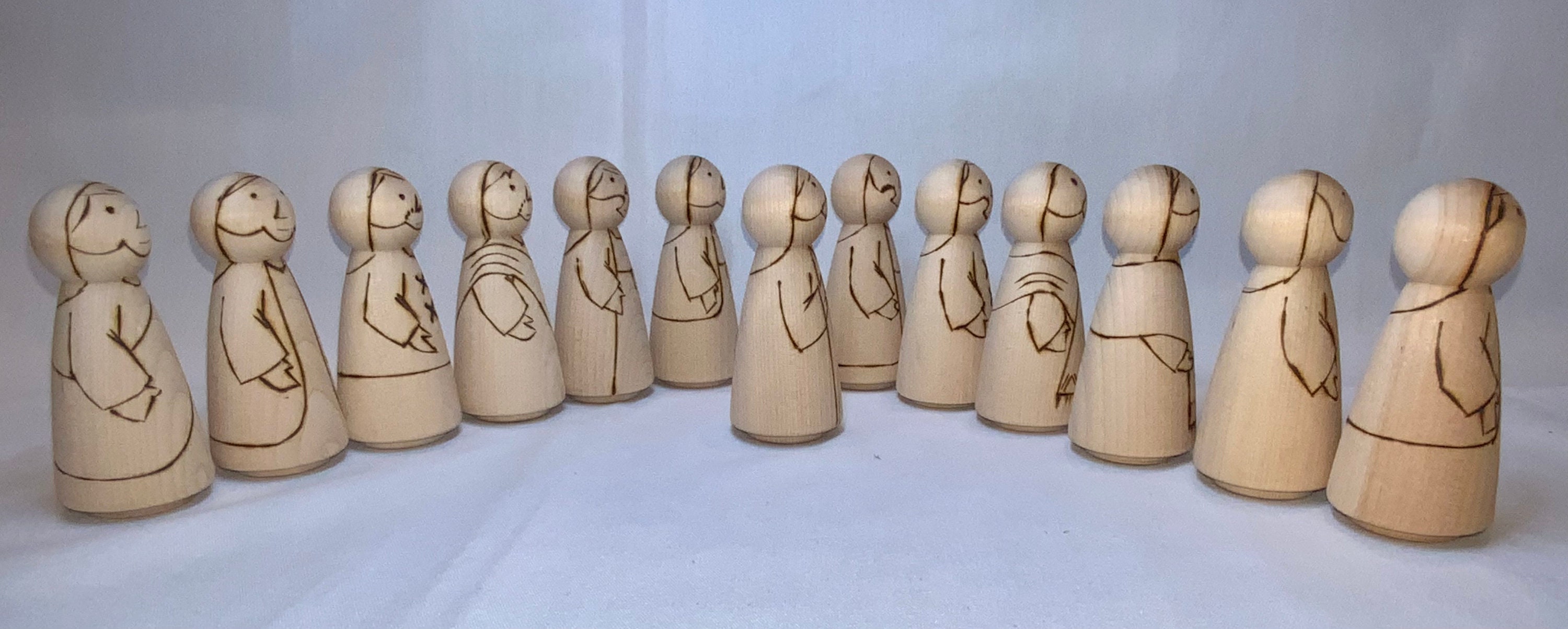 Cenacle / Last Supper Figures Jesus and 12 Disciples UNFINISHED - Etsy