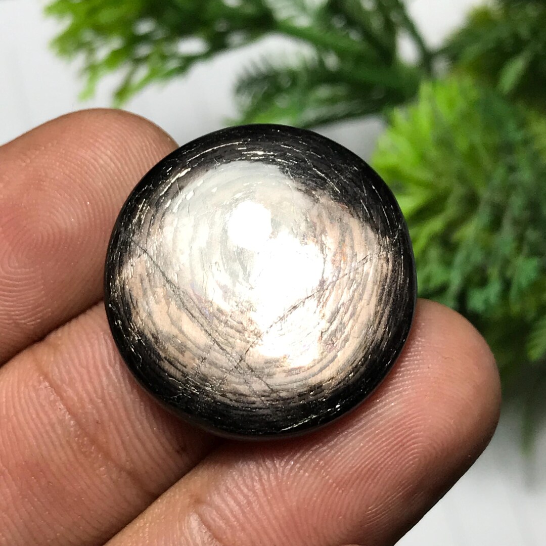 Natural Super Flashy Hypersthene Cabochon: Round Gemstone for Jewelry ...