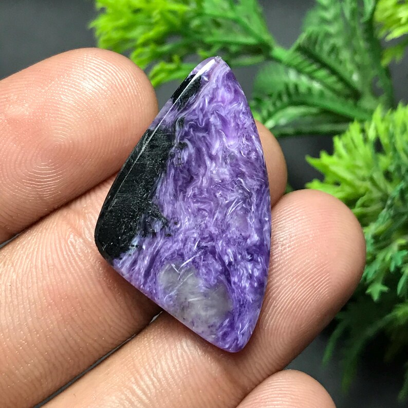 Natural AAA Charoite Cabochon: Freeform Gemstone for Jewelry Making ...