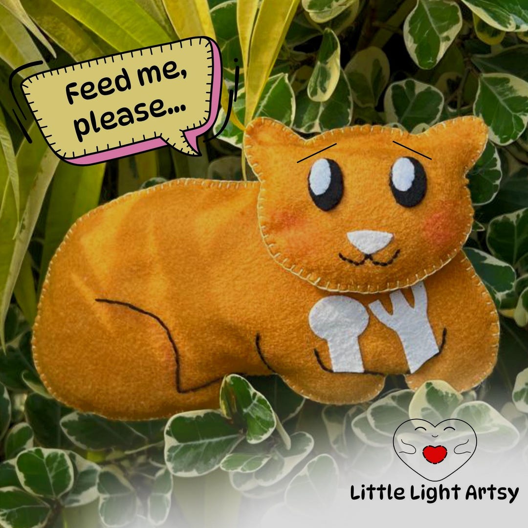 Cat Plush Pattern Cat PDF SVG Cat Stuffed Animal Pattern Toy Cat Sewing ...