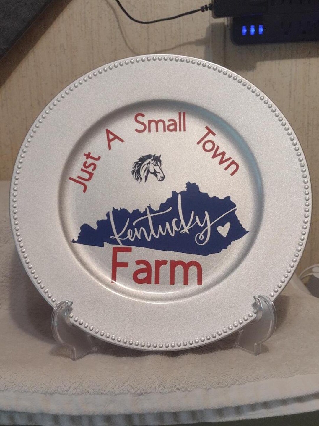 Handmade Kentucky Farm Display Plate: Small Town Home Decor - Etsy