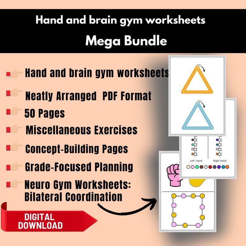 Brain & Finger Gym Printable Worksheets,fine Motor Skill Activities ...