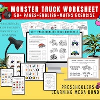 Line Tracing - Monster Truck Themed - Etsy