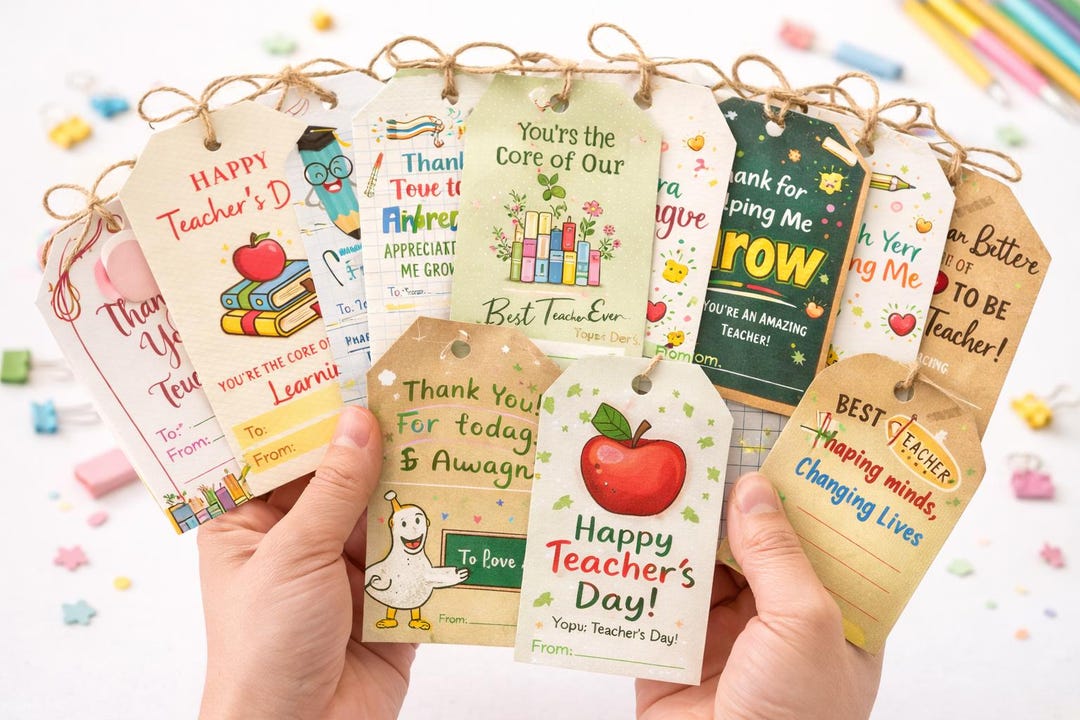18 Editable Teacher Appreciation Gift Tags Bundle | Printable Teacher’s ...