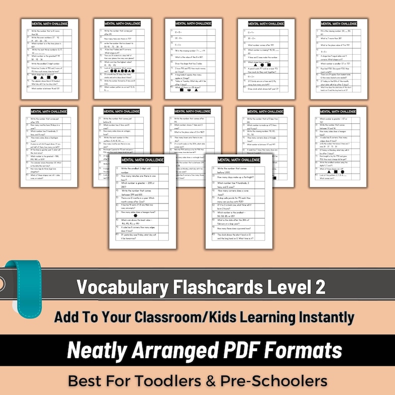 Printable Vocabulary Flashcards Kid,level 2 Word Builder Pack,age10 ...