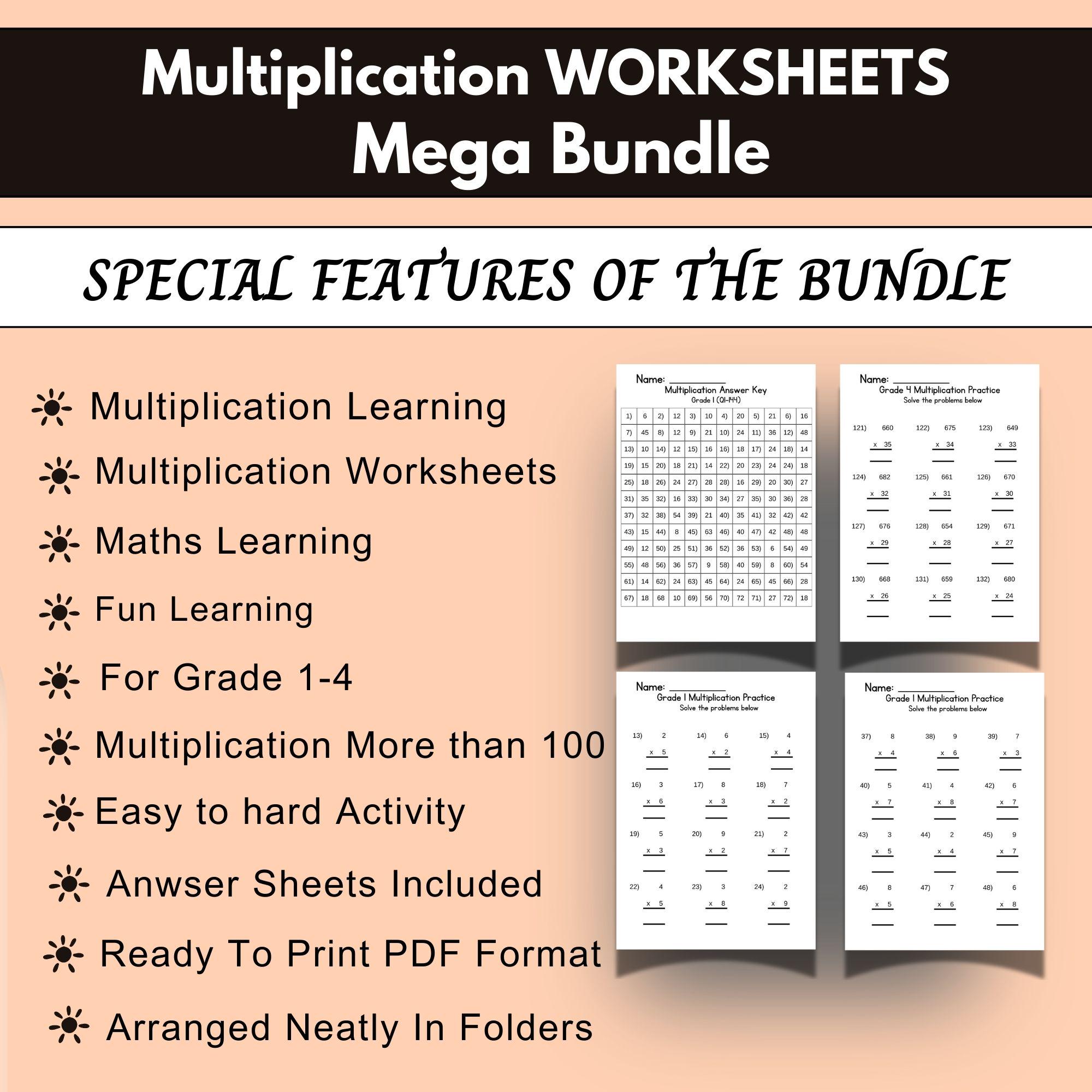 Multiplication Worksheets,printable Multiplying,practice Worksheets ...