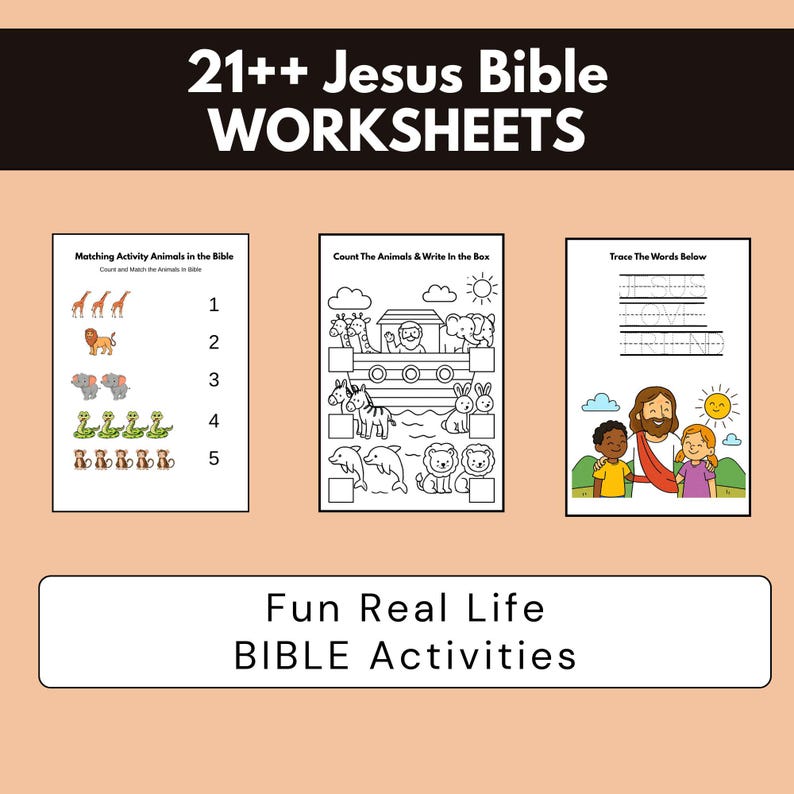 21+ Jesus Bible Worksheet,sunday School Education Activity,bible ...