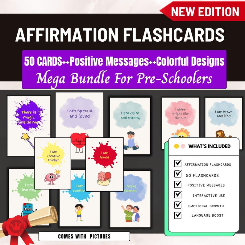 100 Positive Affirmation Cards for Kids | Printable Confidence Builders ...
