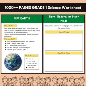 Grade 1 Science Worksheet Bundle,1000+ Pages,earth, Materials, Plants ...