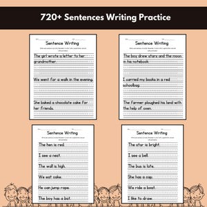 201 Printable Write the Sentence Worksheet,720 Sentence Writing ...