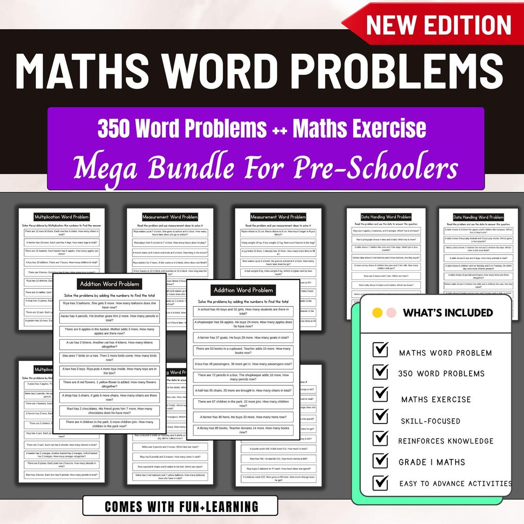 Maths Word Problem,1st Grade Math Worksheet Printable,word Problem ...