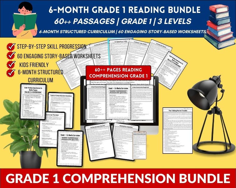 1st Grade Reading Comprehension Worksheets,60 First Grade Story Reading ...