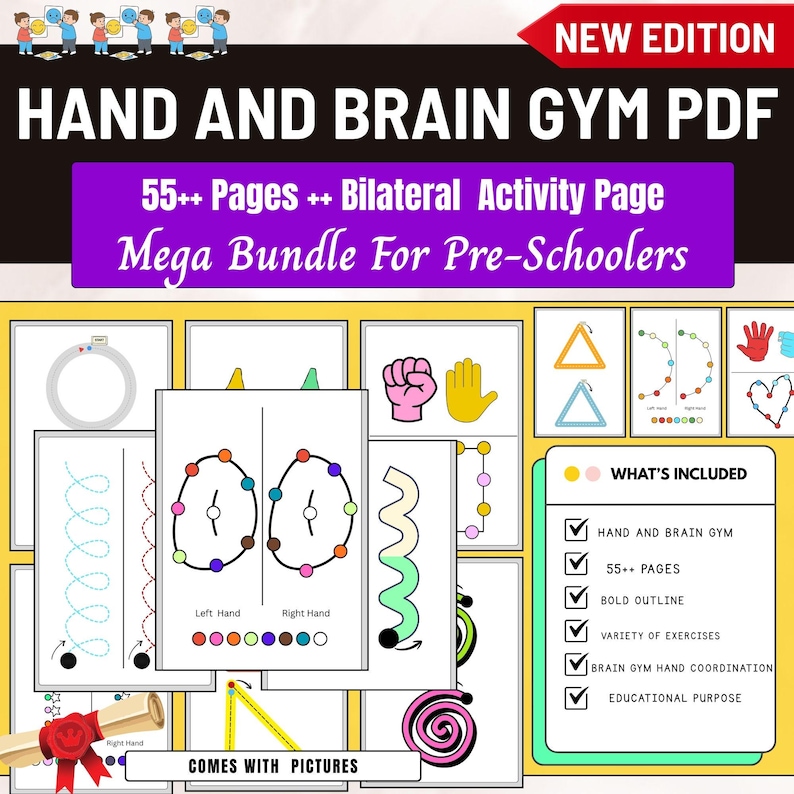 Brain & Finger Gym Printable Worksheets,fine Motor Skill Activities ...