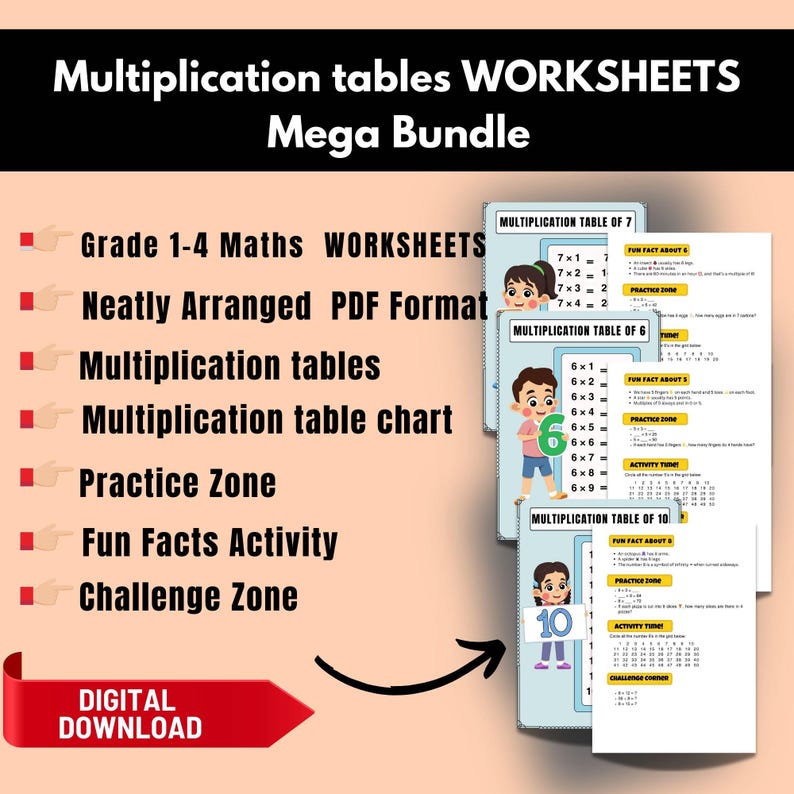 26+ Multiplication Tables Worksheet,multiply Table,math Multiplication ...