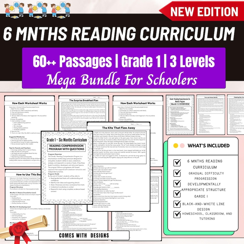 1st Grade Reading Comprehension Worksheets,60 First Grade Story Reading ...
