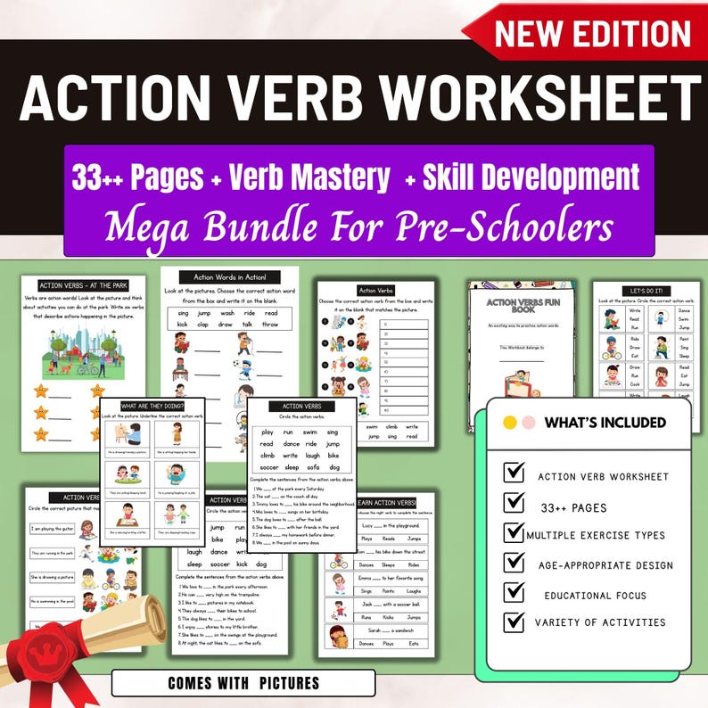 Verb Worksheets for 1st,2nd,3rd,grammar Activities,learn to Read ...