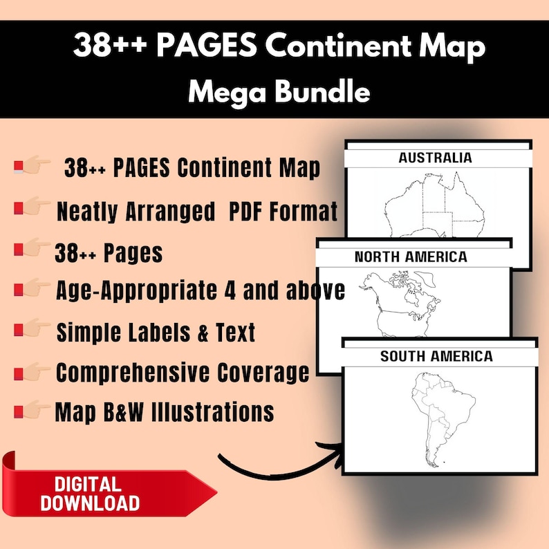 38+ Pages Continents Tracing Worksheets Art Template Outlines,printable ...