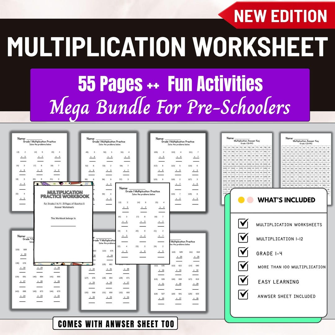Multiplication Worksheets,printable Multiplying,practice Worksheets ...