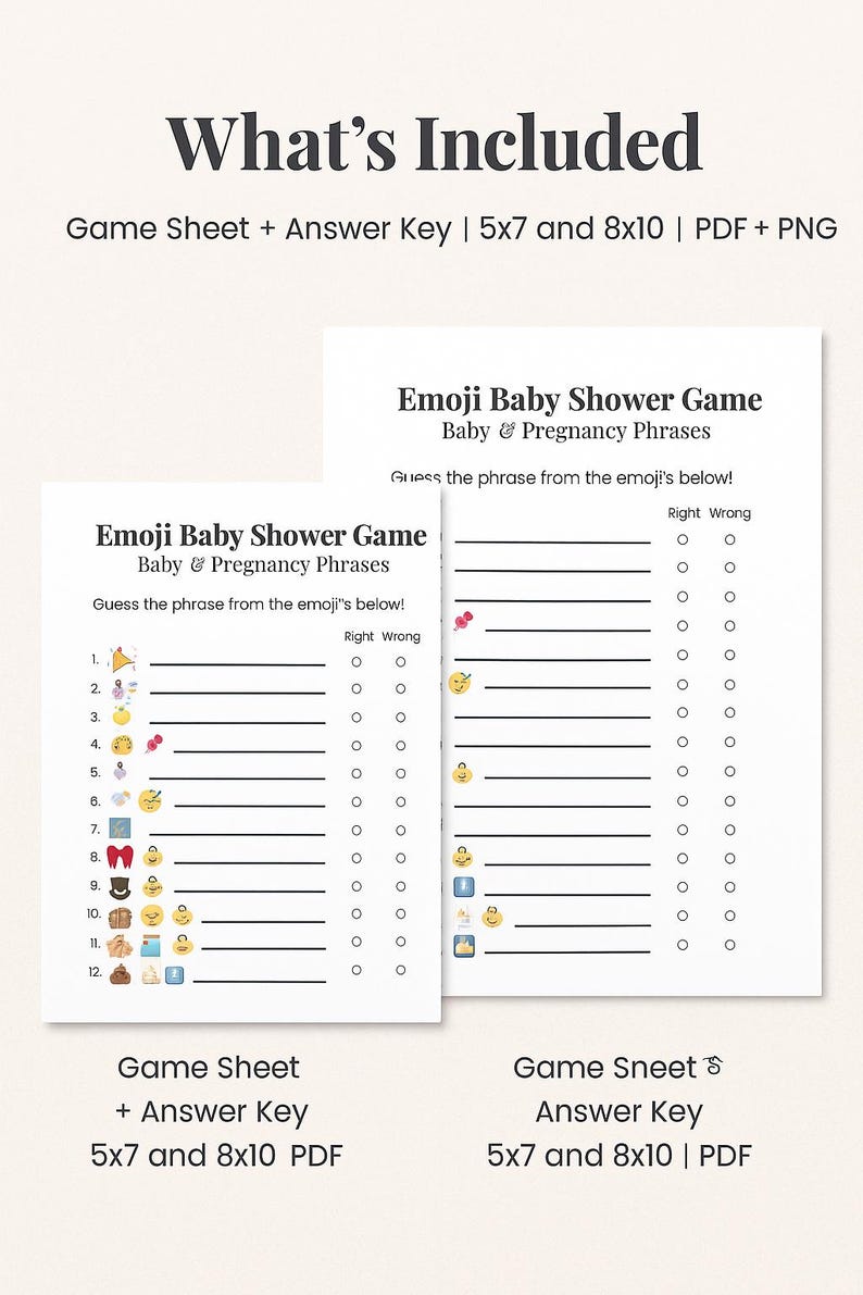 Emoji Baby Shower Game Printable — Emoji Pictionary With Baby ...