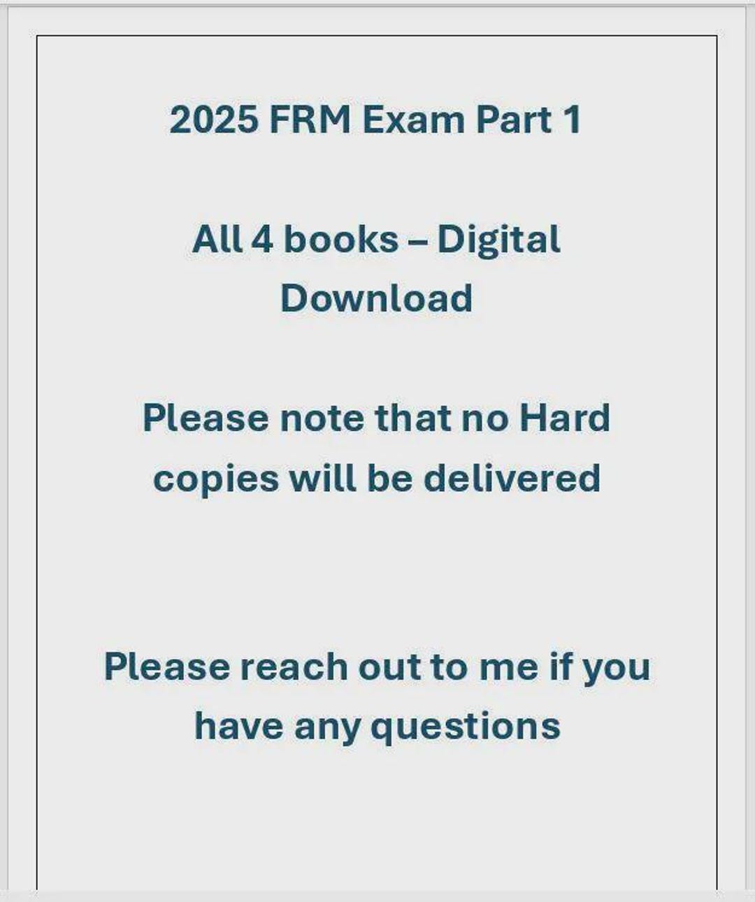 2025 FRM Part 1 Books - All 4 Books - Digital Download, FRM Books, High ...