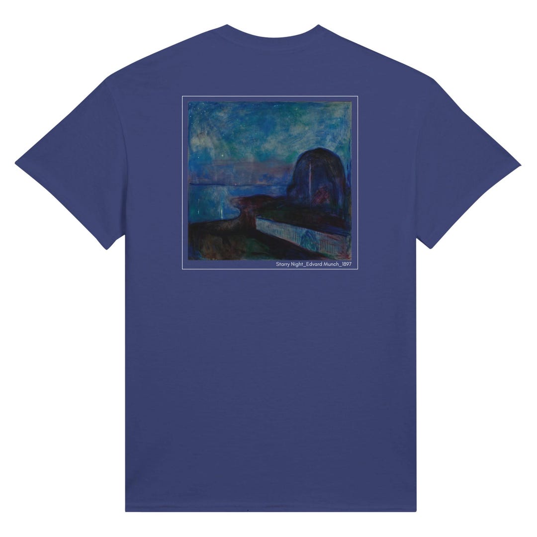 Starry Night T-shirt - Edvard Munch "starry Night" 1893 - Etsy