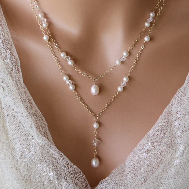 Gold Bridal Necklace - Etsy