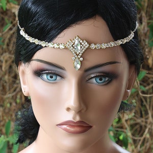 Gorgeous Bridal Head Circlet Head Piece With Rhinestones and Crystals ...