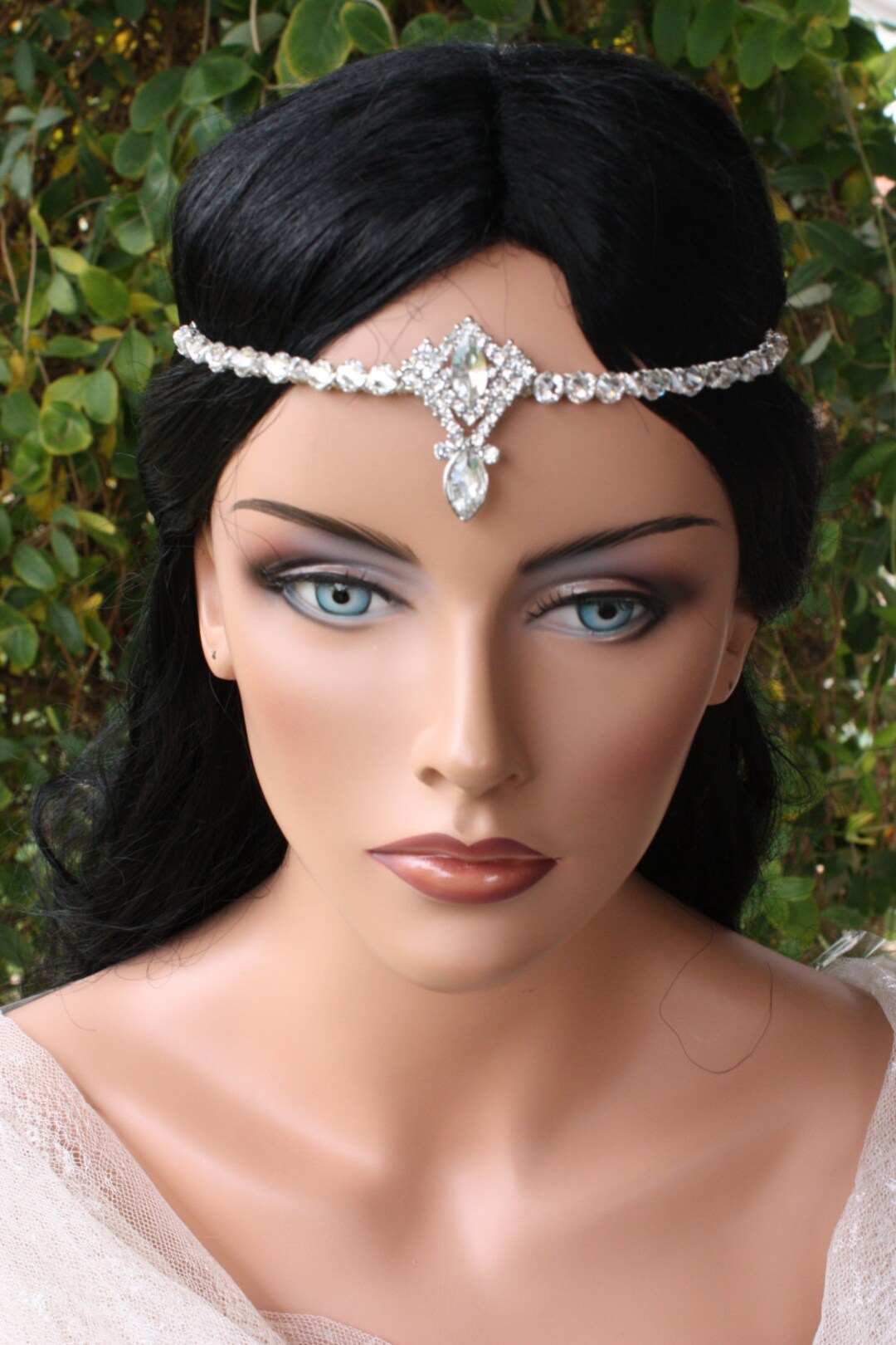 Bridal Rhinestone Crystal Headband, Indian Style Headpiece - Etsy