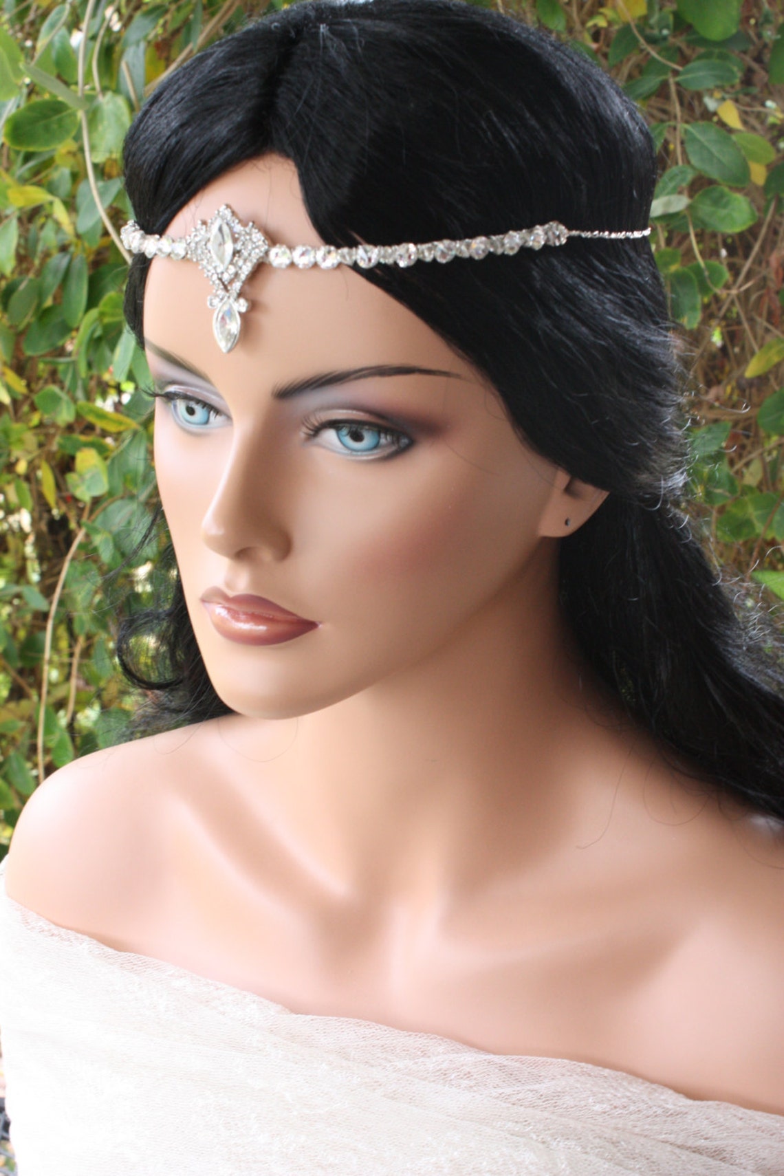 Bridal Rhinestone Crystal Headband, Indian Style Headpiece - Etsy